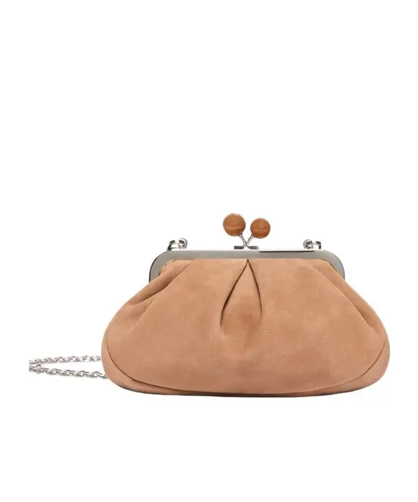 Max Mara Small Suede Pasticcino Bag - Sand