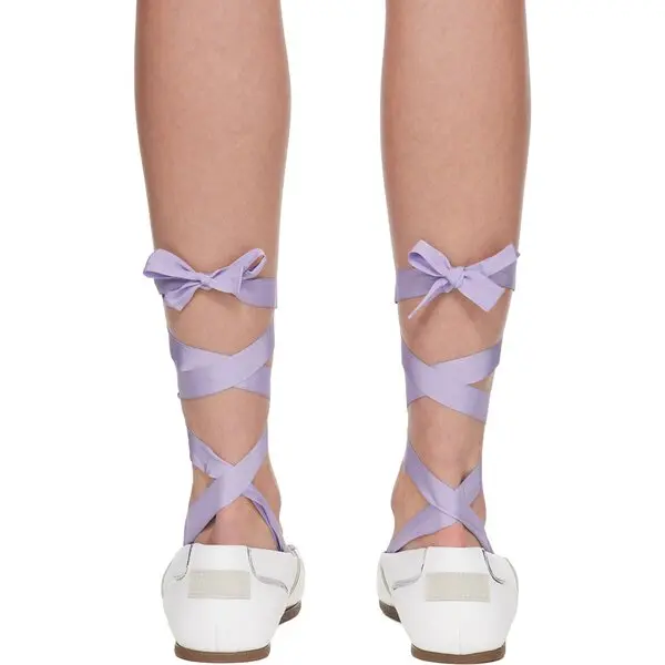Moschino Suede Mirror Effect Ballet Flats