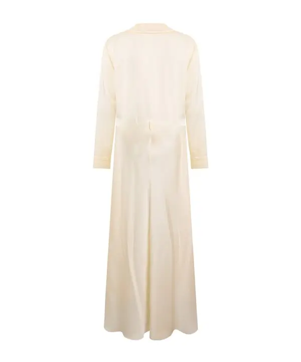 Philosophy Di Lorenzo Serafini Notched-lapels Satin-finish Dress - Ivory