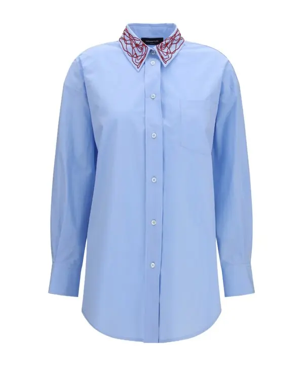 Fabiana Filippi Embellished Collar Boyfriend Shirt