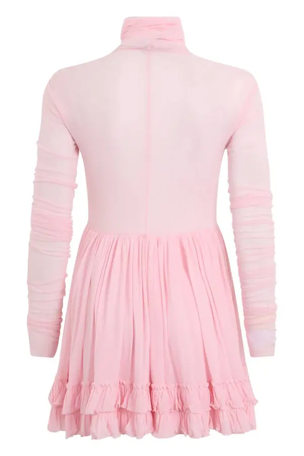 Philosophy Di Lorenzo Serafini Ruched Ruffled High Neck Dress