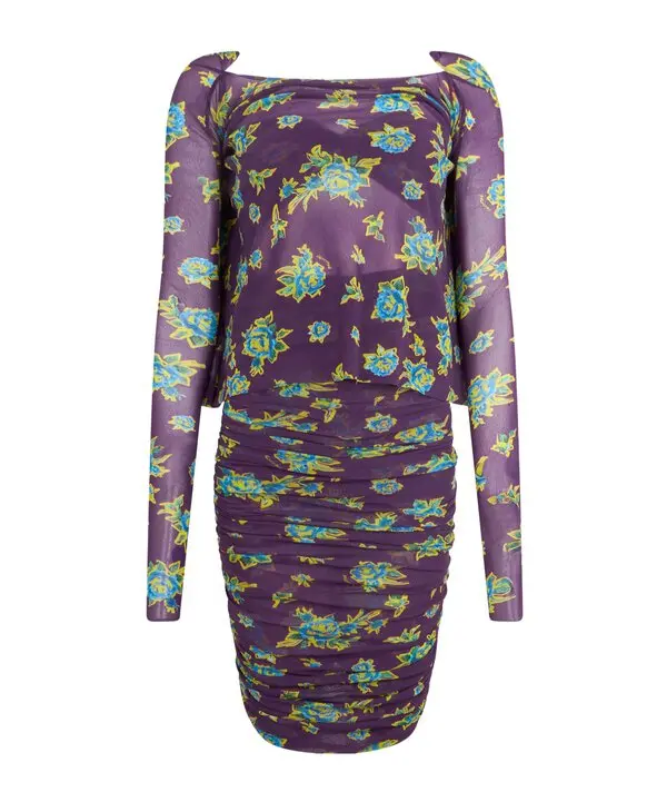Philosophy Di Lorenzo Serafini Ruched Floral Long Sleeve Dress - No