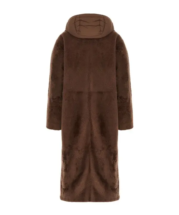 MOORER Hooded Double-breasted Coat