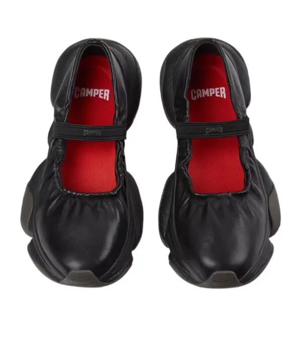 Camper Karst Two-strap Ballet Flats - Black