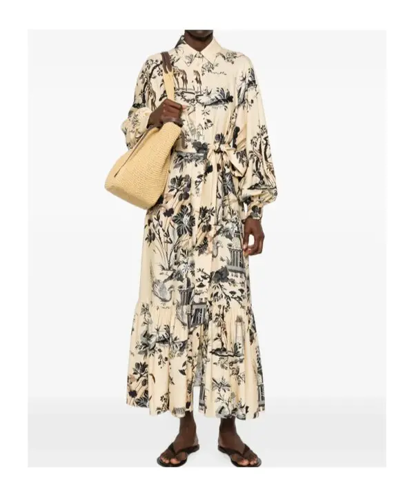 Etro Printed Tiered Maxi Dress