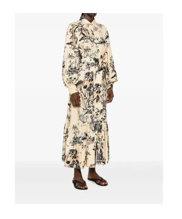 Etro Printed Tiered Maxi Dress