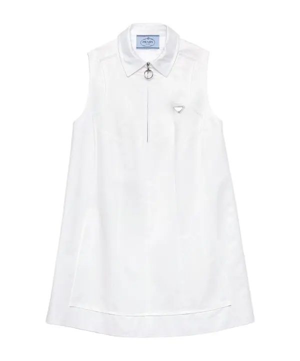 Prada Chino Zipper Mini-dress - White