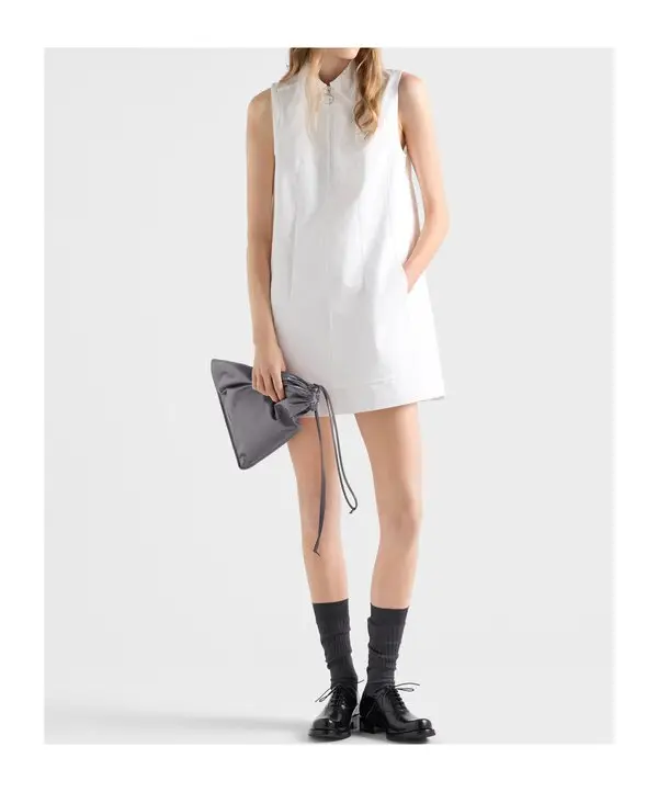 Prada Chino Zipper Mini-dress
