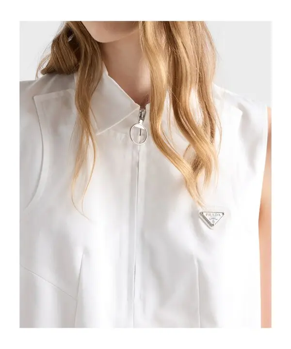 Prada Chino Zipper Mini-dress
