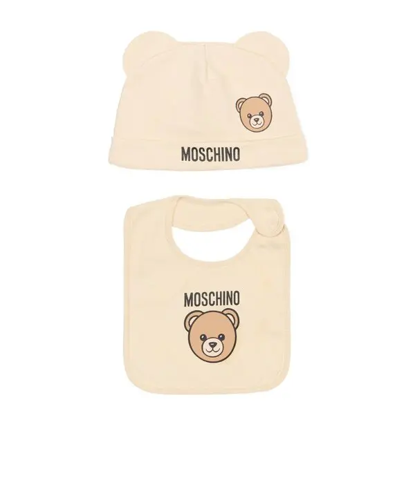 Moschino Teddy Bear-print Beanie Set