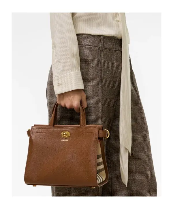 Burberry Mini Check Cotswolds Tote - Hazel-brown