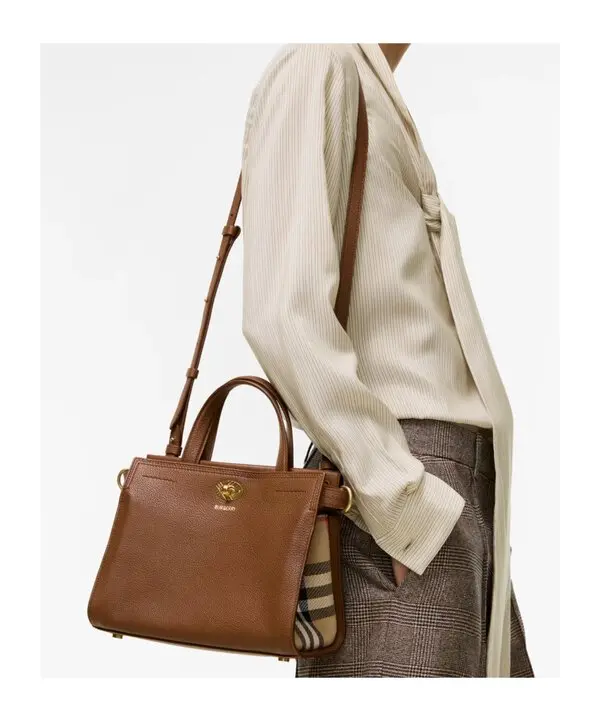 Burberry Mini Check Cotswolds Tote - Hazel-brown