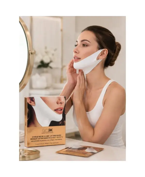 GLO24K Chin And Neck V-line Lifting Mask Pack Of 5
