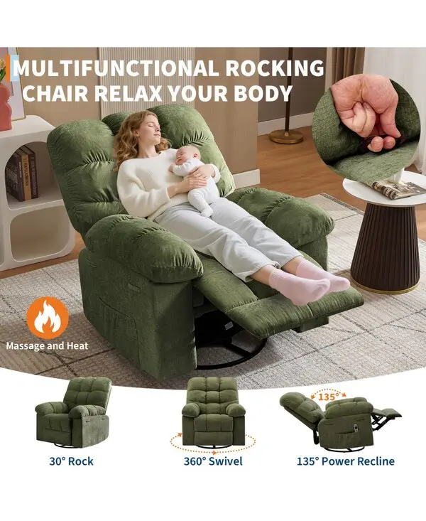 GAOMON 360degree Swivel Recliner Sofa