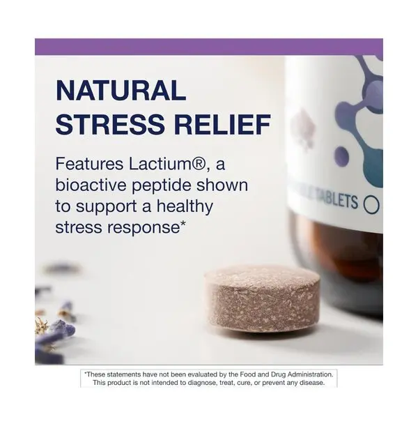 METAGENICS Nusera Chocolate-flavored Chewable Stress And Calm Support With Lactium