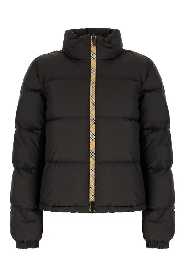 Burberry Padded Jacket With Classic Check Trim - Multicolor