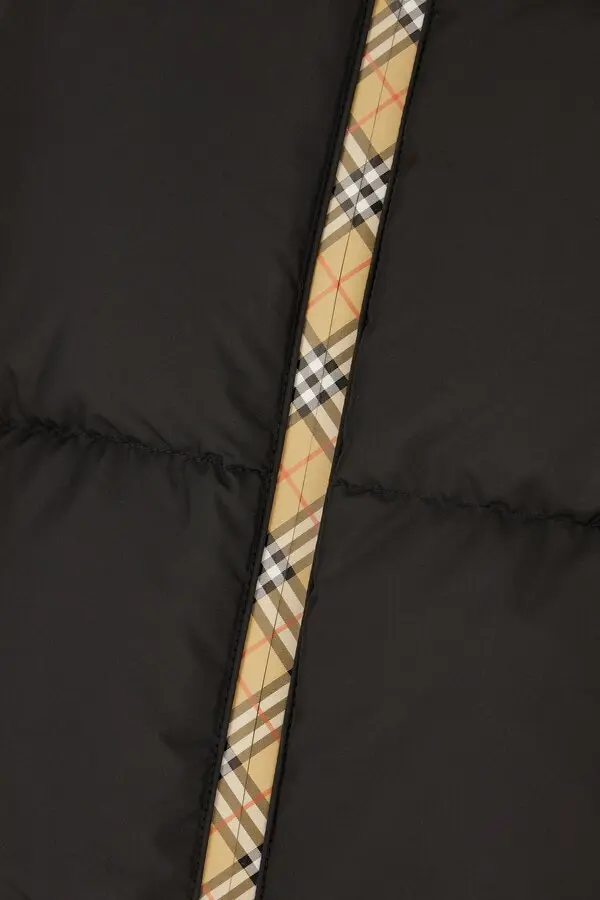 Burberry Padded Jacket With Classic Check Trim - Multicolor