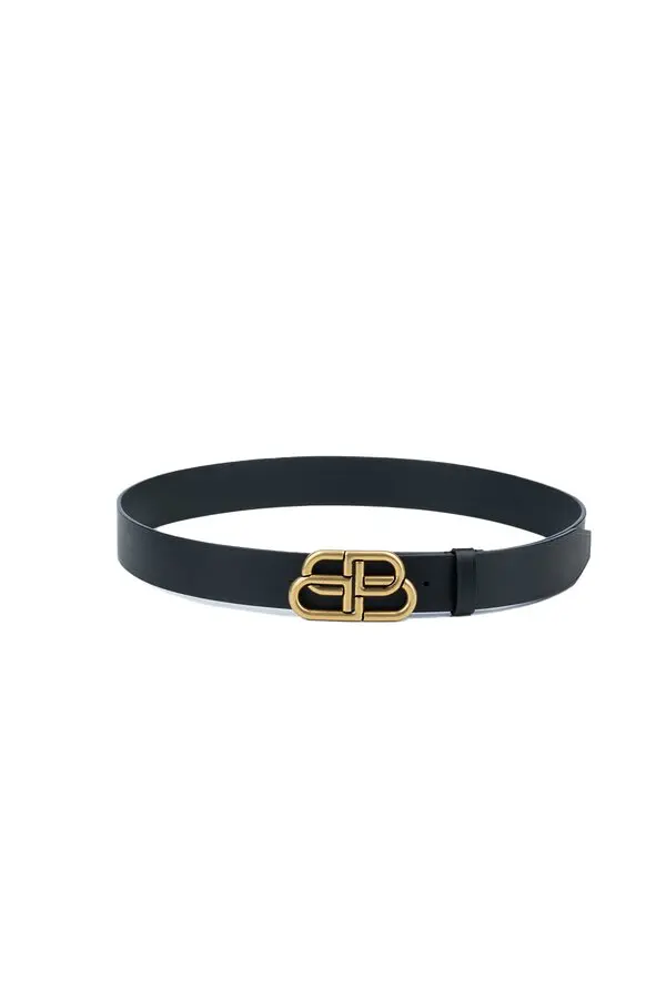 Balenciaga Logo Buckle Leather Belt - Multicolor