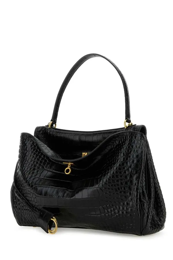 Balenciaga Leather Rodeo Handbag - Black
