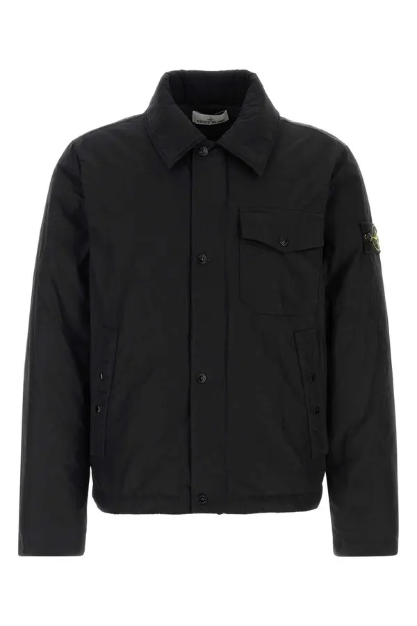 Stone Island Polyester Blend Down Jacket - Black