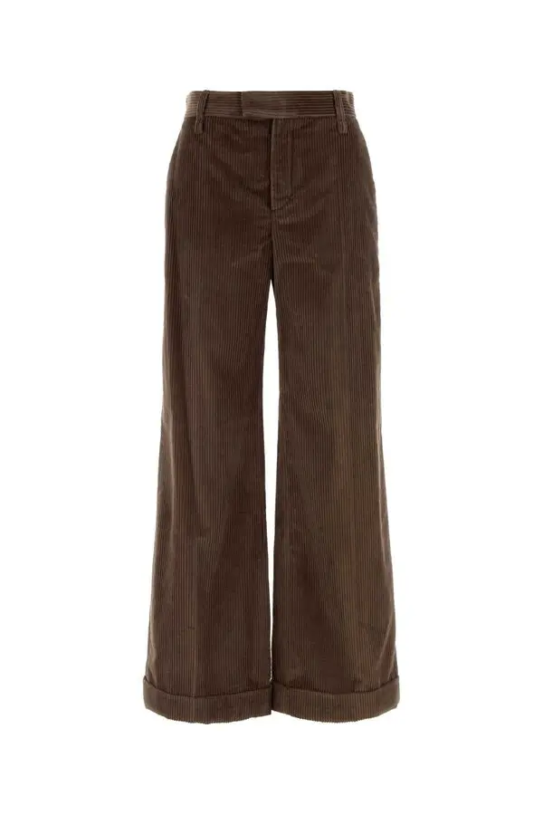 Brunello Cucinelli Corduroy Wide-leg Pants - Brown