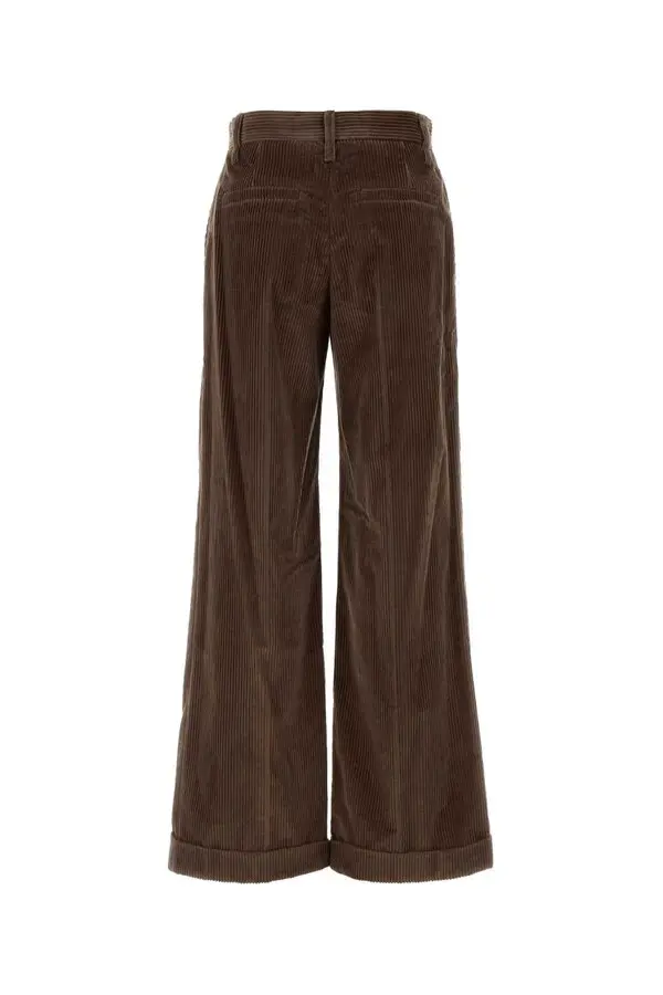 Brunello Cucinelli Corduroy Wide-leg Pants - Brown