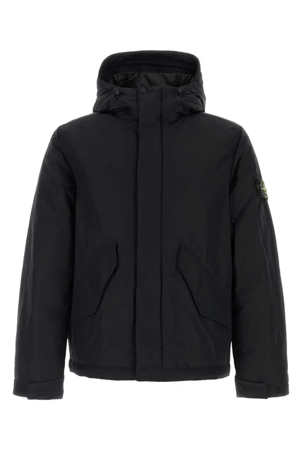 Stone Island Polyester Blend Padded Jacket - Black