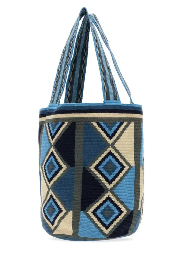 JW Anderson Embroidered Fabric Wayuu Shopping Bag - Multicolor