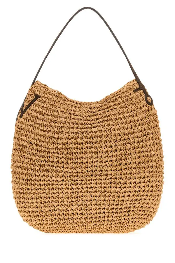 JW Anderson Raffia Bulb Xl Handbag - Brown