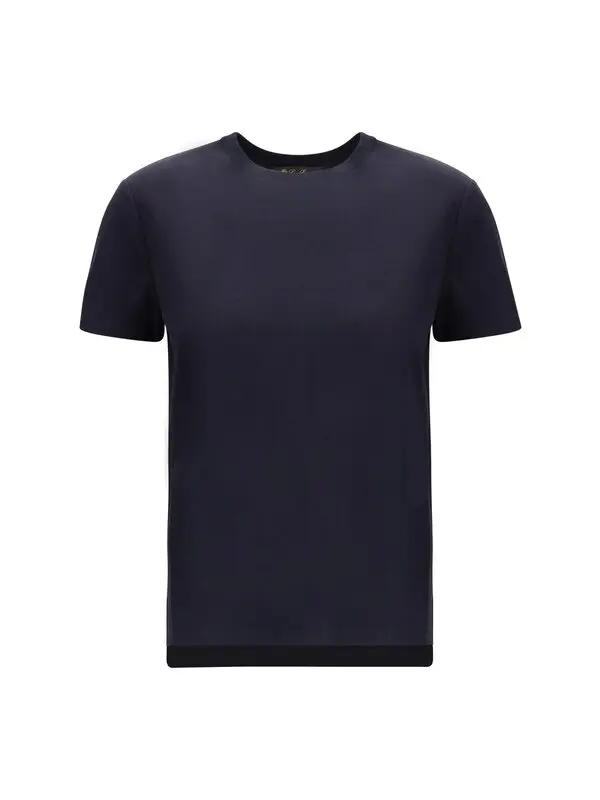 Loro Piana Cotton T-shirt With Embroidered Logo