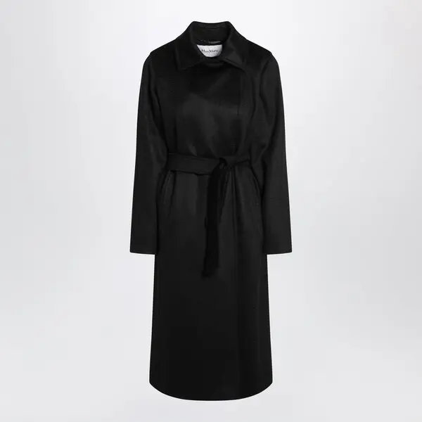 Max Mara Manuela Icon Coat In Zibeline - Black