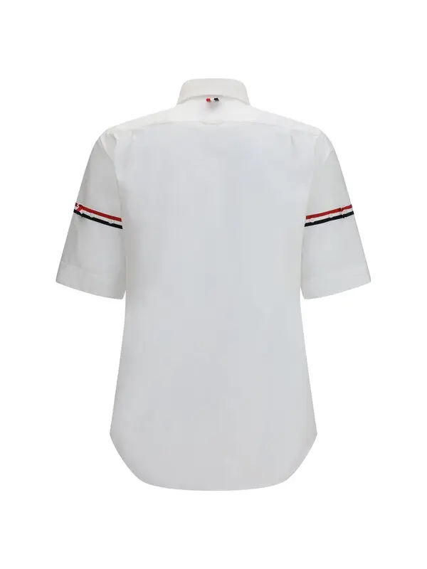 Thom Browne Short-sleeve Shirt With Contrast Stripes