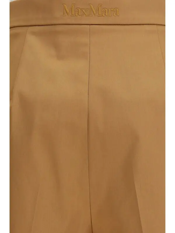Max Mara Stretch Cotton Satin Shorts - Cream