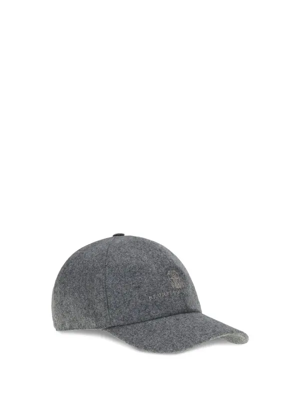 Brunello Cucinelli Logo Baseball Cap - Gray