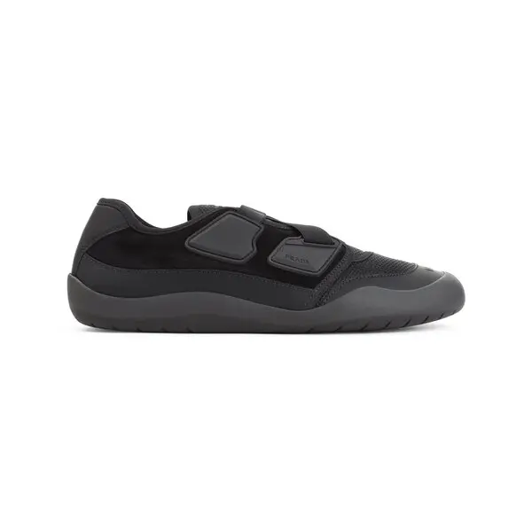 Prada Speedrock Sneakers With Crossover Straps - Black