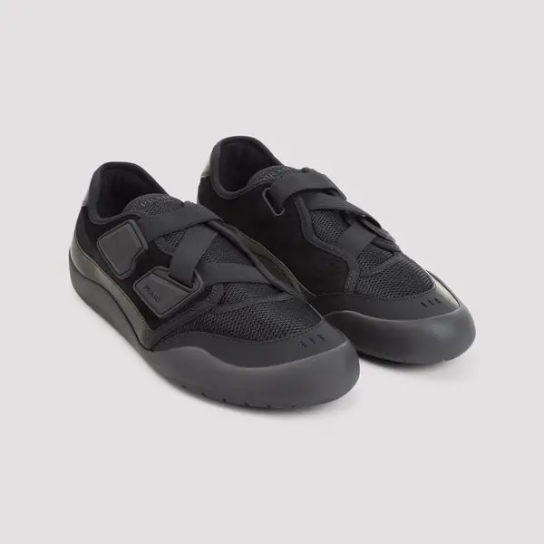 Prada Speedrock Sneakers With Crossover Straps - Black