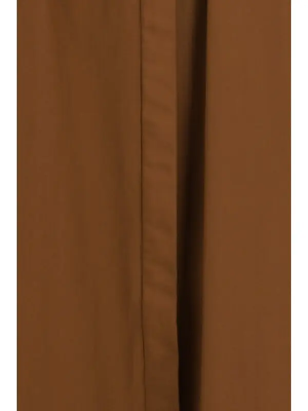 Max Mara Cotton Satin Belted Shirt Dress - Brown