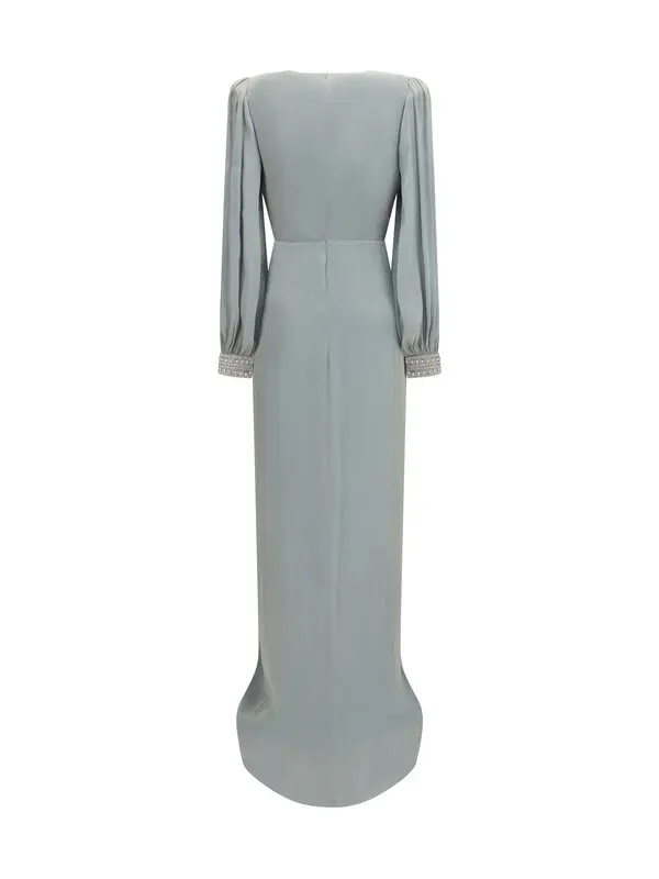 NISSA Long Crossover Dress