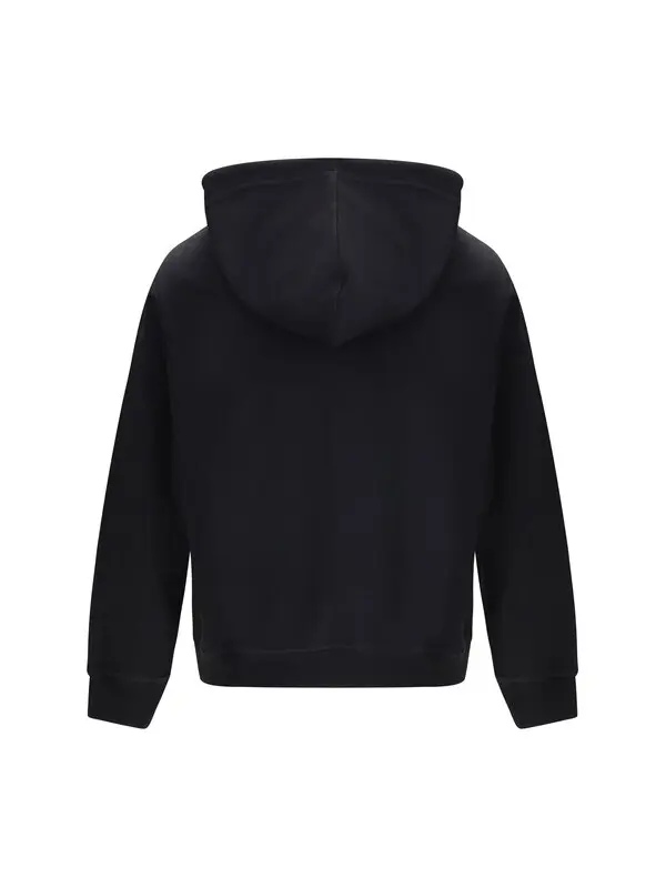 Brunello Cucinelli Full Zip Hoodie With Drawstring Hood - Black