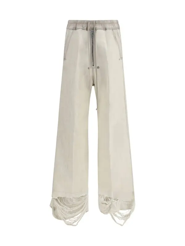 Rick Owens Wide-leg Distressed Denim Pants - Multicolor