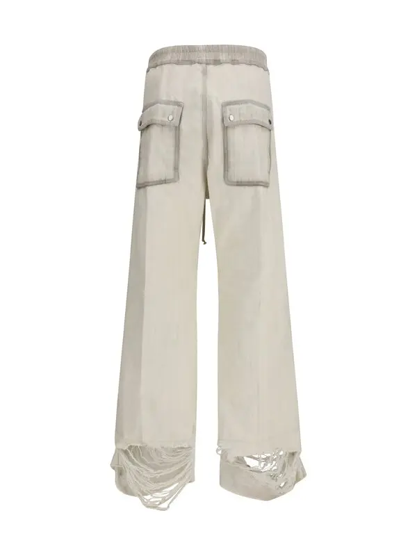 Rick Owens Wide-leg Distressed Denim Pants - Multicolor