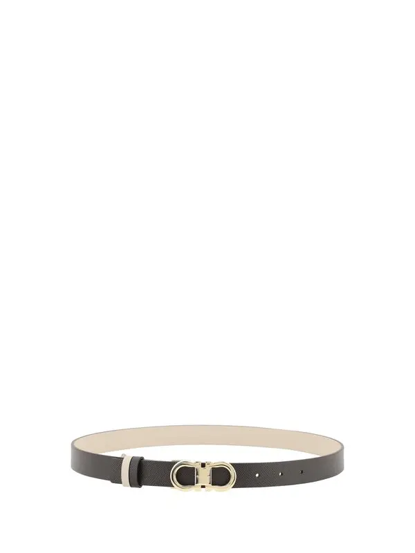 FERRAGAMO Gancini Buckle Leather Belt