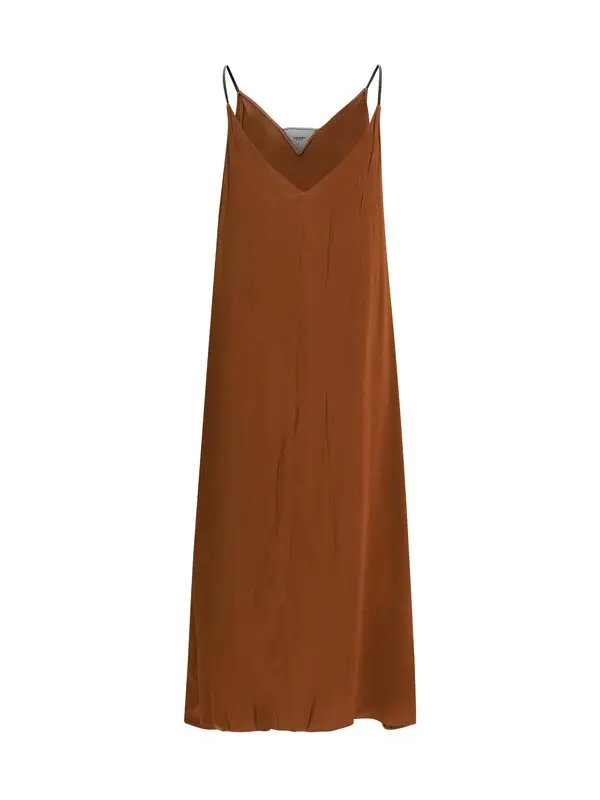 Prada V-neck Long Dress
