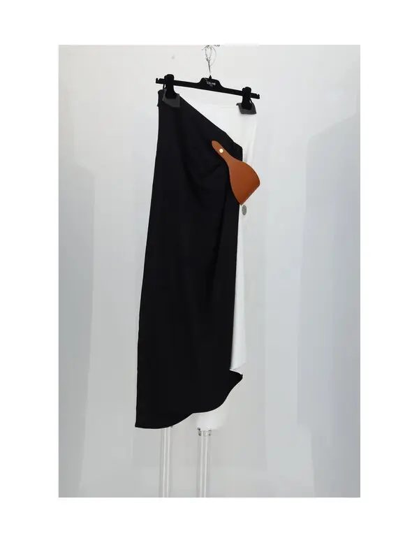 Celine Draped Skirt - Black