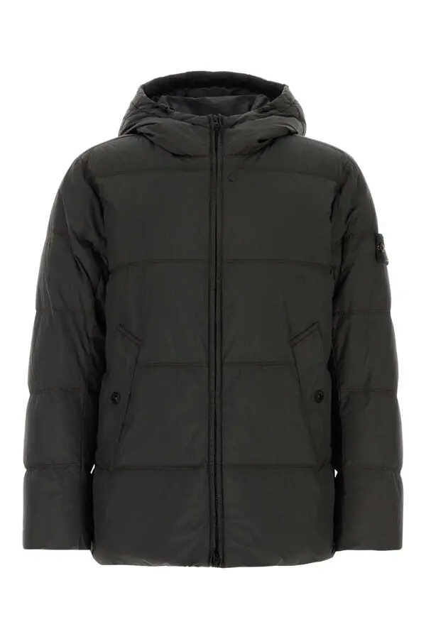 Stone Island Graphite Nylon Down Jacket - Gray