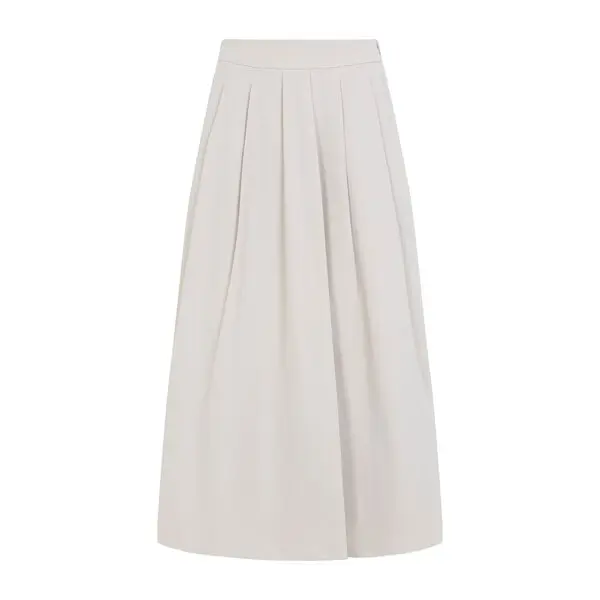Peserico Midi Taffeta Pleated Skirt - Multicolor