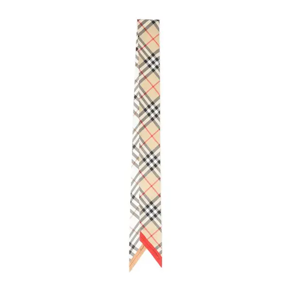 Burberry Check Silk Skinny Foulard - Multicolor