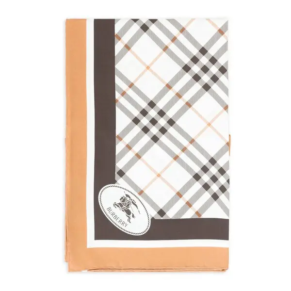 Burberry Check Foulard - White