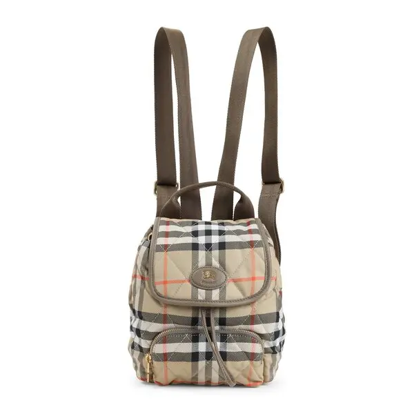 Burberry Mini Quilted Check Backpack - Multicolor