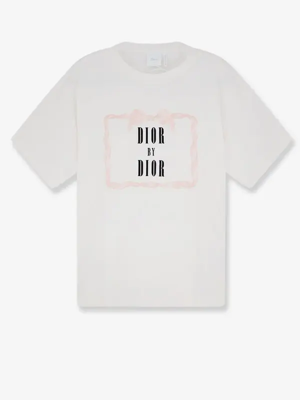 Dior White Cotton T-shirt With Embroidery - Multicolor